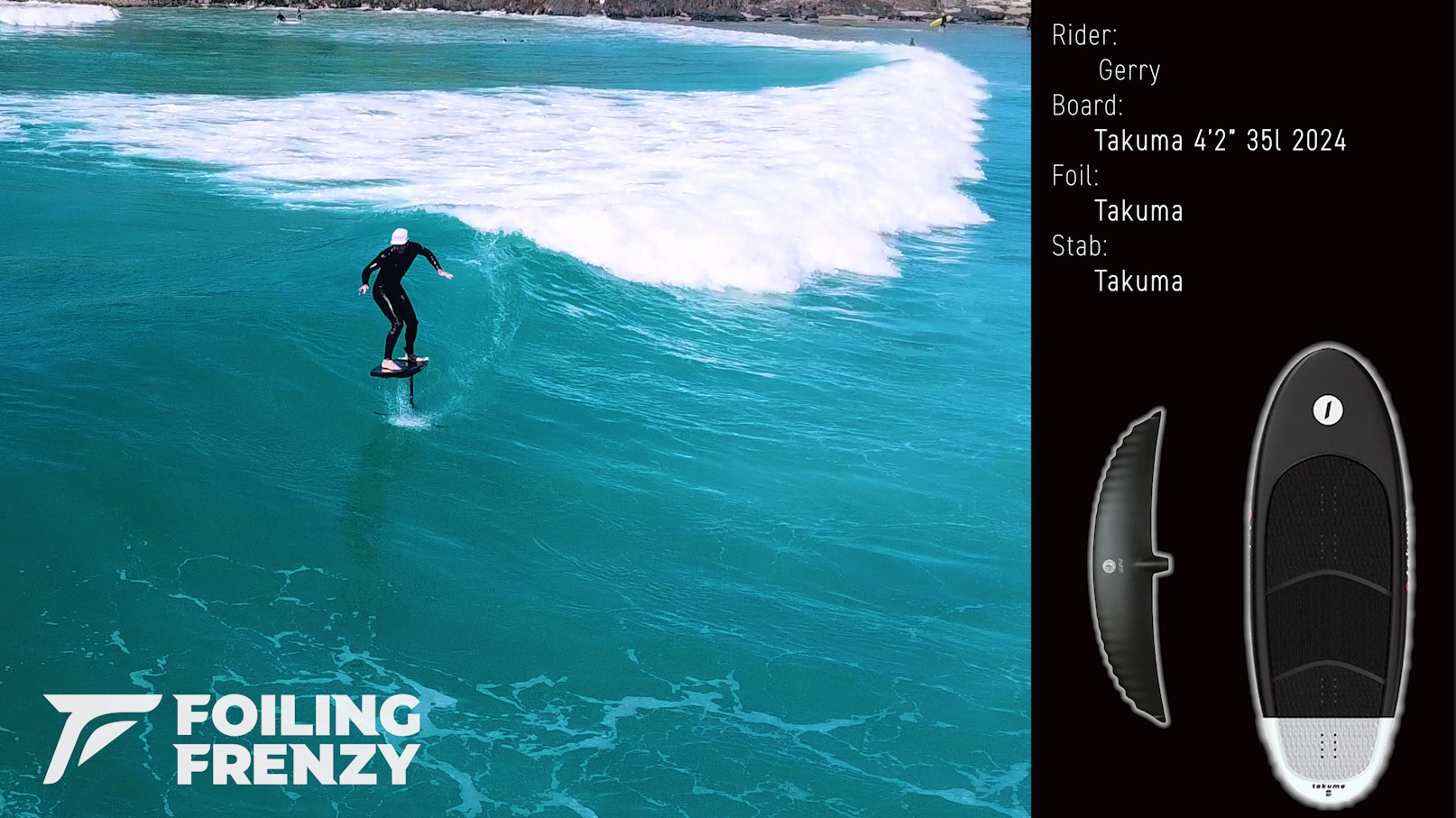 Foiler directs traffic - surf foiling at its best